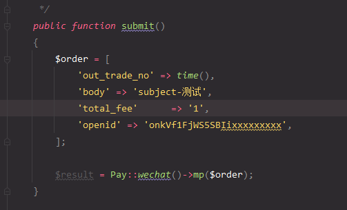 微信支付抛出 Yansongda\Pay\Exception\InvalidResponseException，无异常说明。代码断点提示 “输入源 ”/appid“ 映射到字段 "公众ID ...