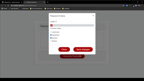 GitHub - Kopelson/javascriptPasswordGenerator