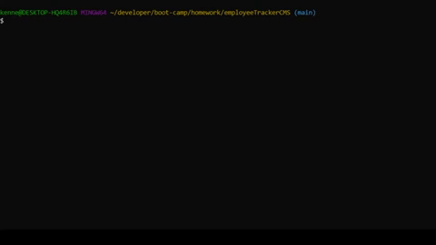 GitHub - Kopelson/employeeTrackerCMS