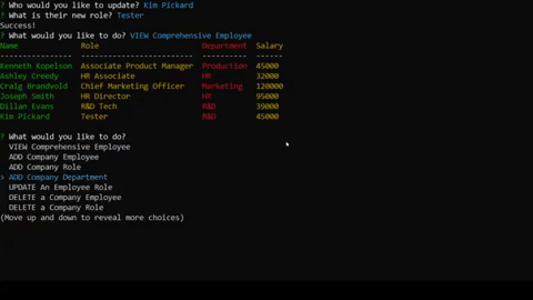 GitHub - Kopelson/employeeTrackerCMS