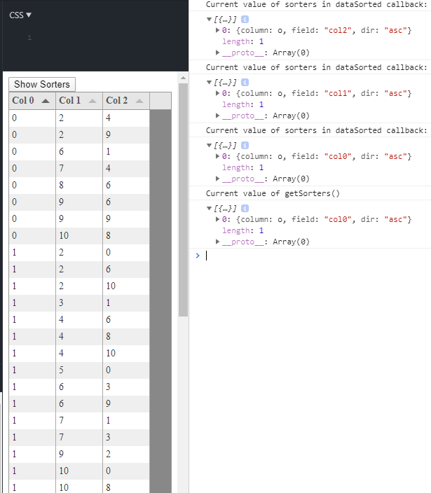 table.getSorters() and dataSorted callback do not return all sorters · Issue #2620 · olifolkerd ...