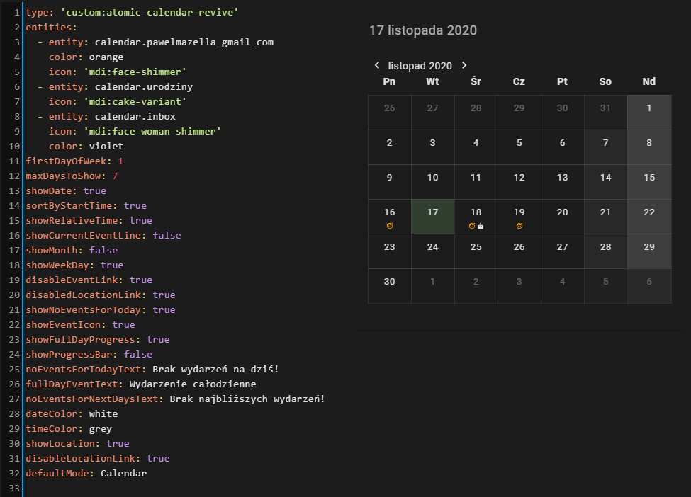 Not all entities works in Calendar mode · Issue #347 · totaldebug ...