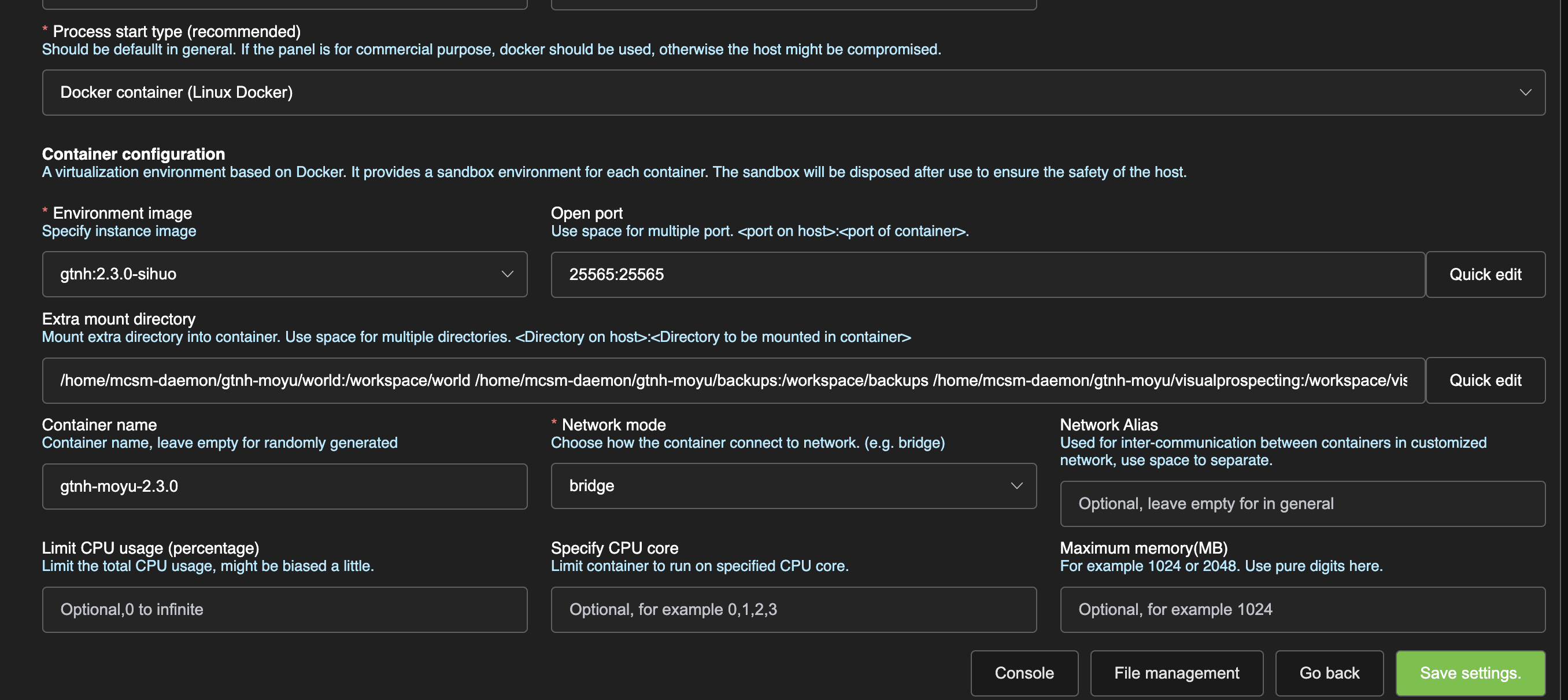 Docker容器创建模式问题 · Issue #889 · MCSManager/MCSManager · GitHub
