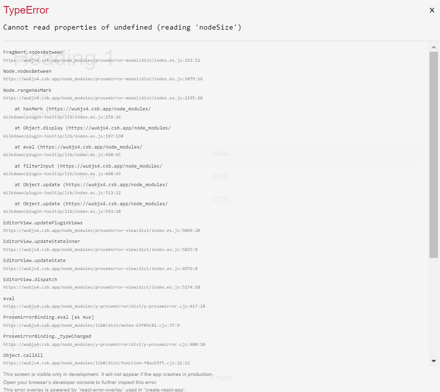 [Bug] Display issues & error using yjs · Issue #375 · Milkdown/milkdown · GitHub