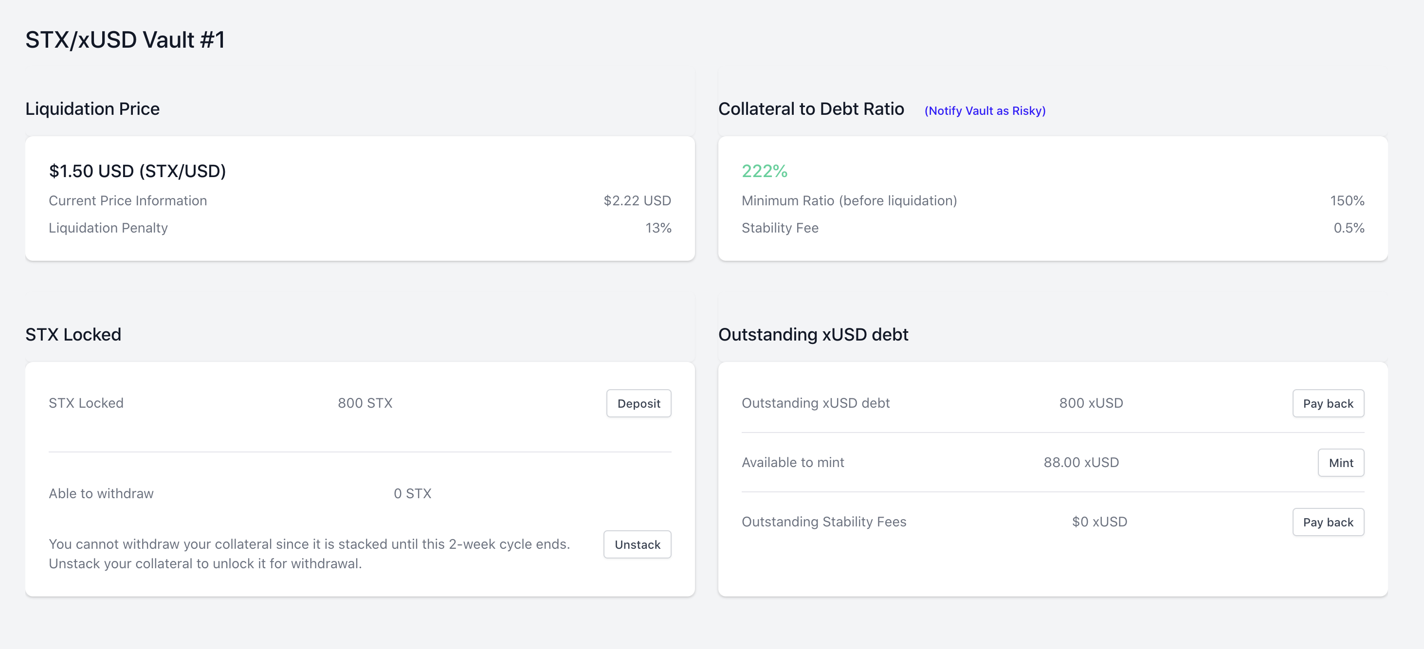 Arkadiko: A Cryptocurrency-collateralised Stablecoin (xUSD) and Stacks-Native Liquidity Protocol ...