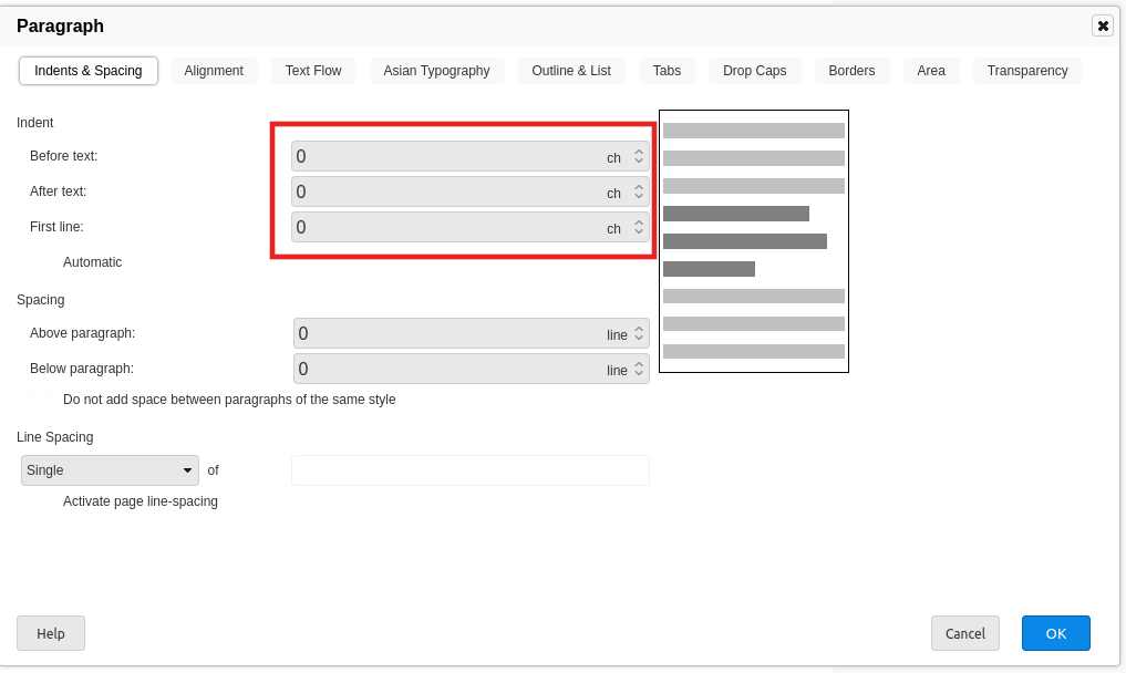 "ch" + "lines" Units in Paragraph Styles Menus · Issue #6984 ...