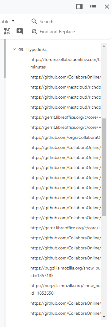 Chrome: Navigator Hyperlinks Don't Linebreak · Issue #7425 · CollaboraOnline/online · GitHub
