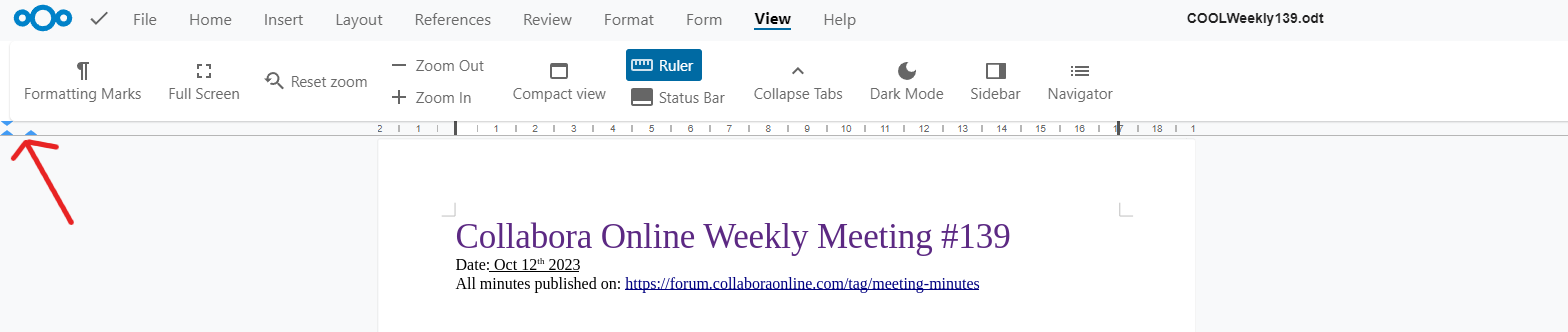 Ruler: Tab/Indent "Triangles" Appear Along Left Edge of Window · Issue ...