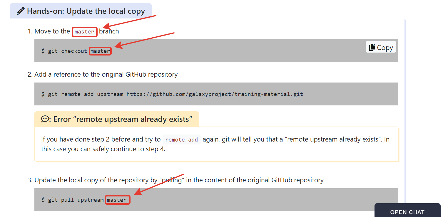 Change "master" branch to "main" in Contributing with GitHub via ...