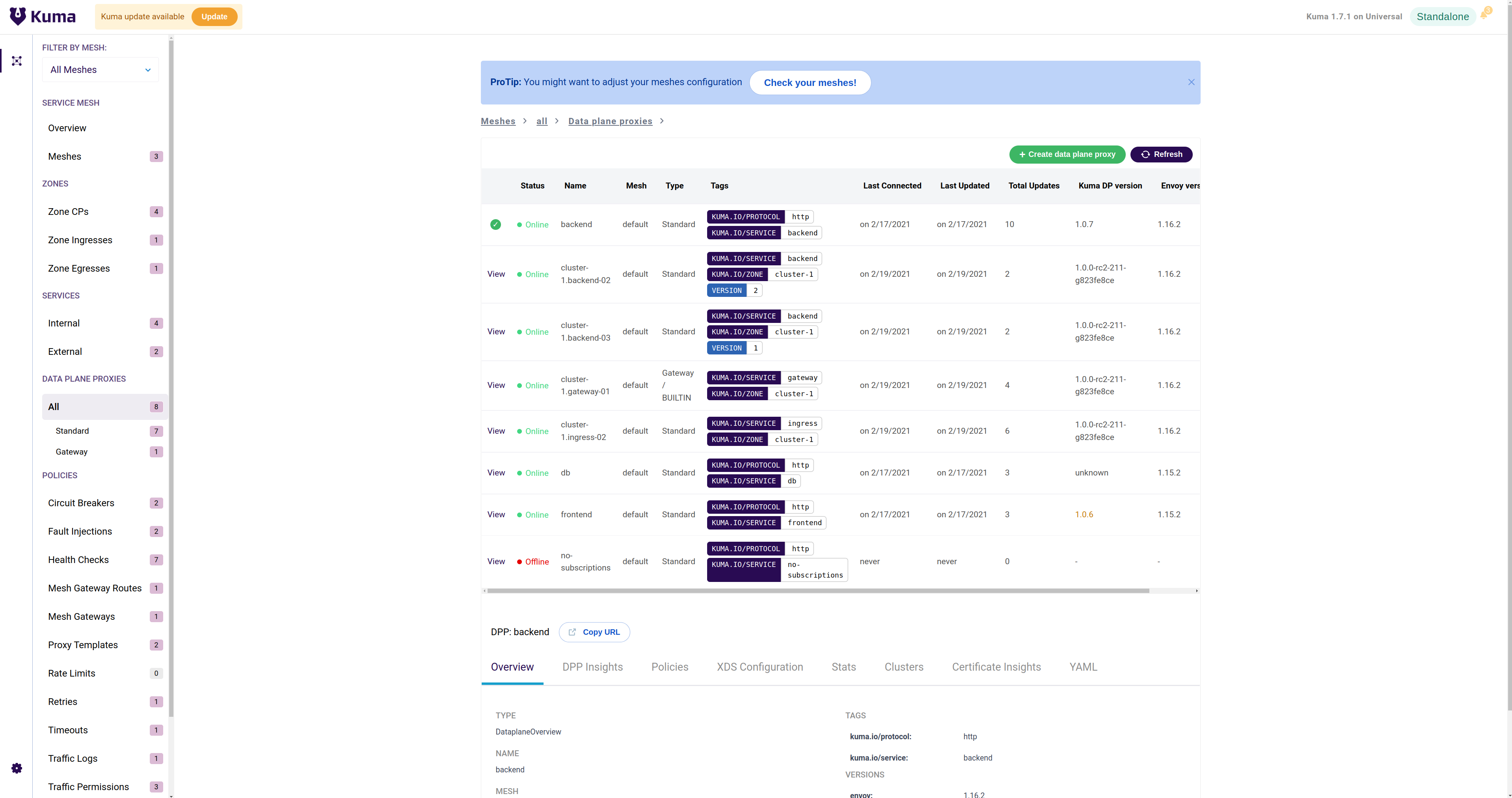 feat: reworks data planes list view by kleinfreund · Pull Request #384 · kumahq/kuma-gui · GitHub