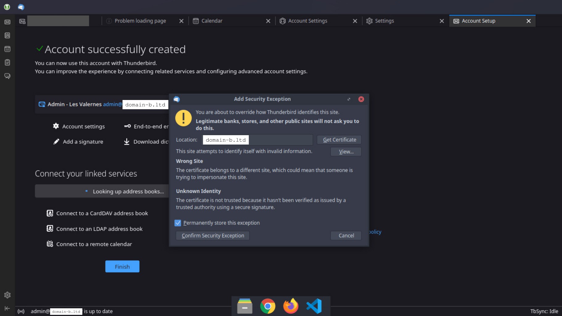 Thunderbird Error With Certificate · docker-mailserver · Discussion #2848 · GitHub