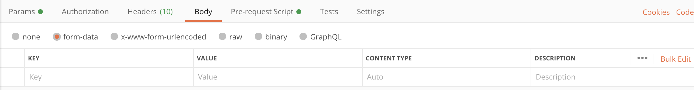 Post Form data Not Support Customized Headers Issue 8203 