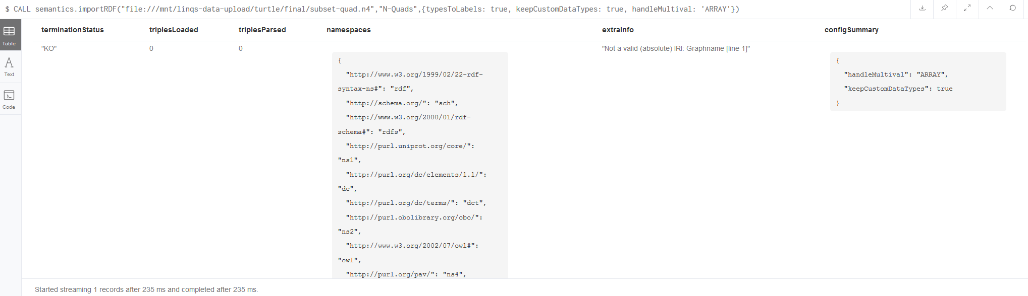 importing N-Quad file using CALL semantics.importQuadRDF returns '' · Issue #134 · neo4j-labs ...
