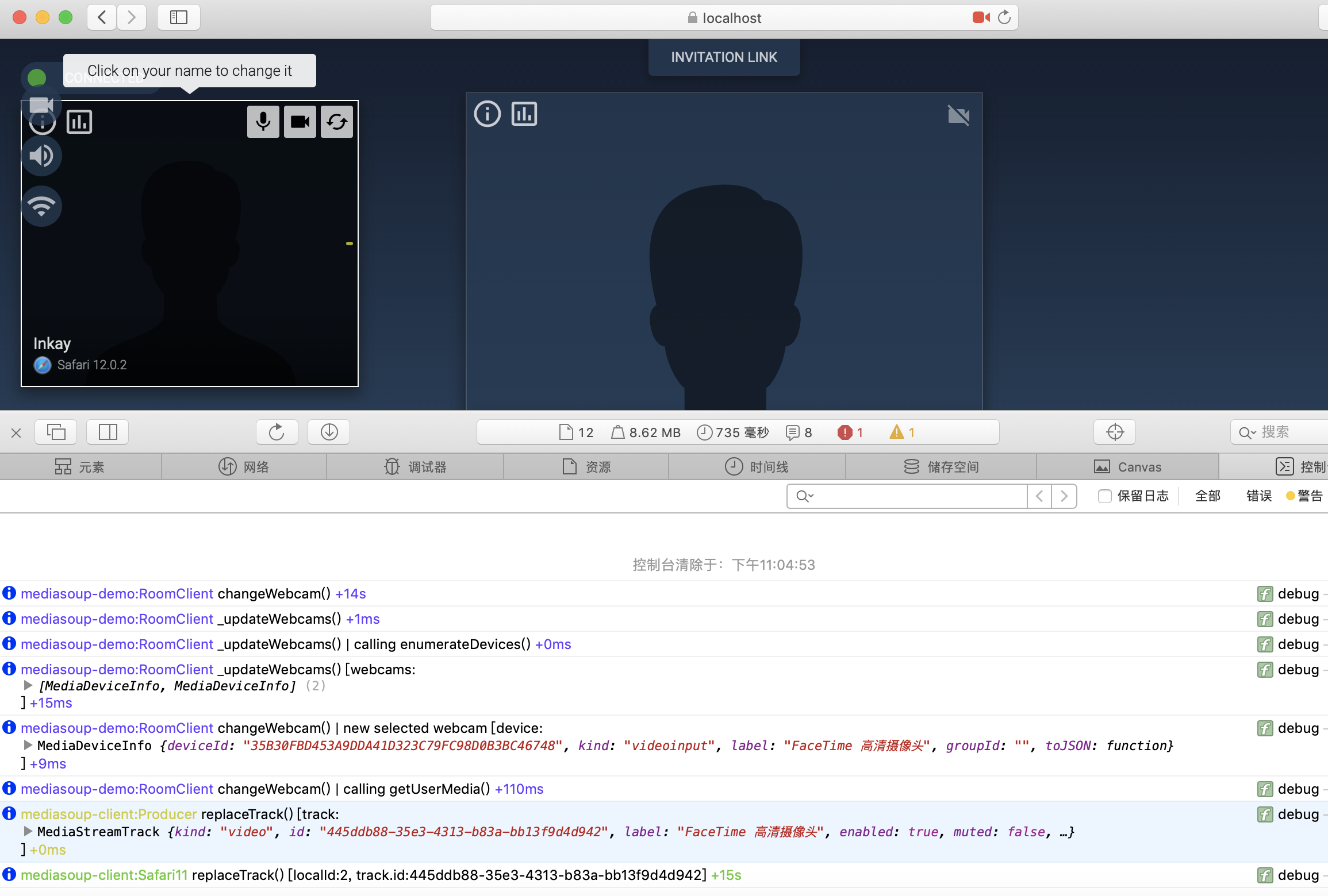 replaceTrack is not working on Safari11 · Issue #75 · versatica/mediasoup-client · GitHub