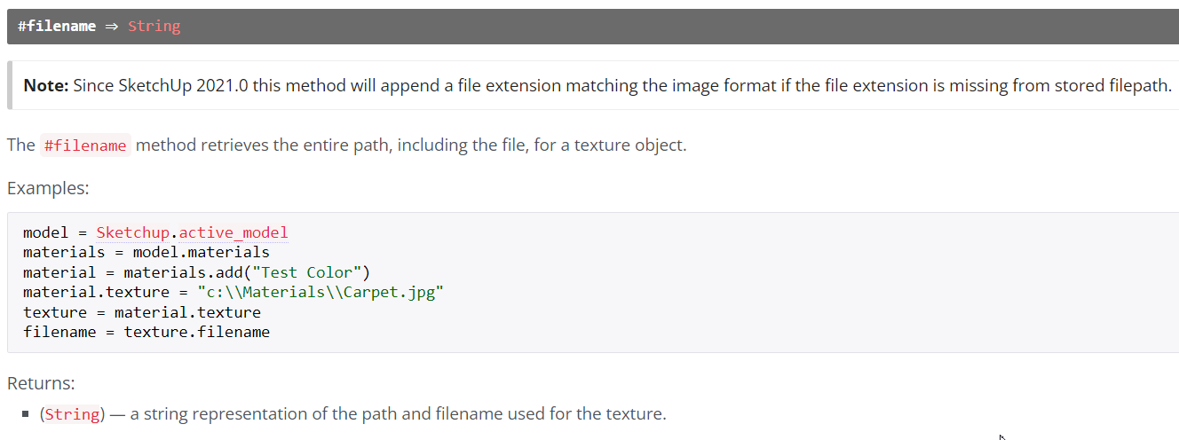 Texture Filename Does Not Return A Full Path Of The Texture Image · Issue 913 · Sketchup Api