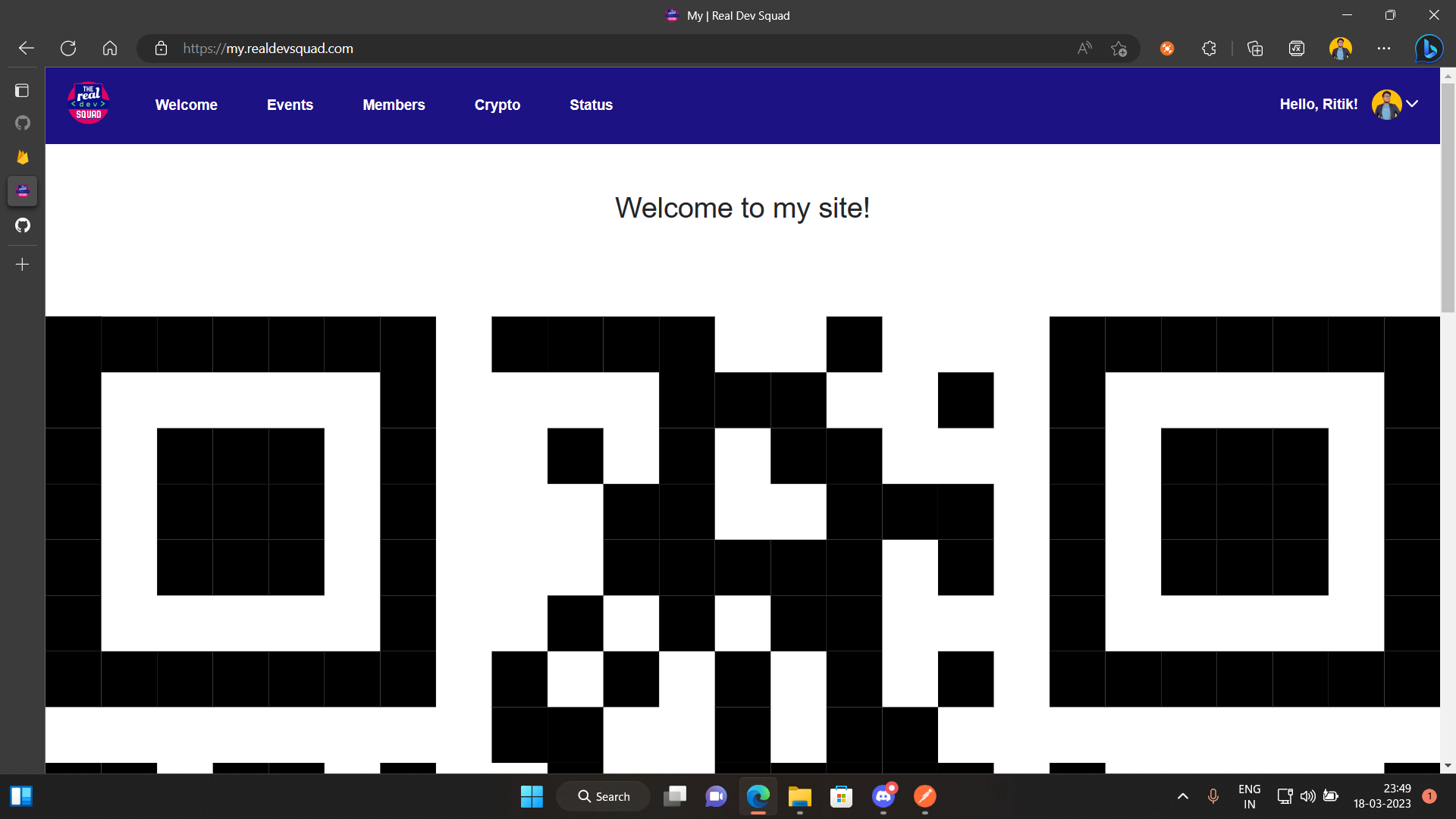 QR code visibility on My Site Production · Issue #379 · Real-Dev-Squad ...