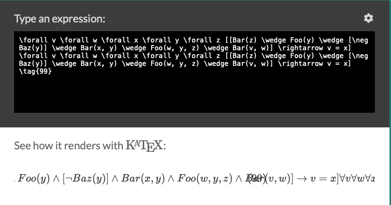 Katex \tag is overlapped when a formula is too long or viewed with ...