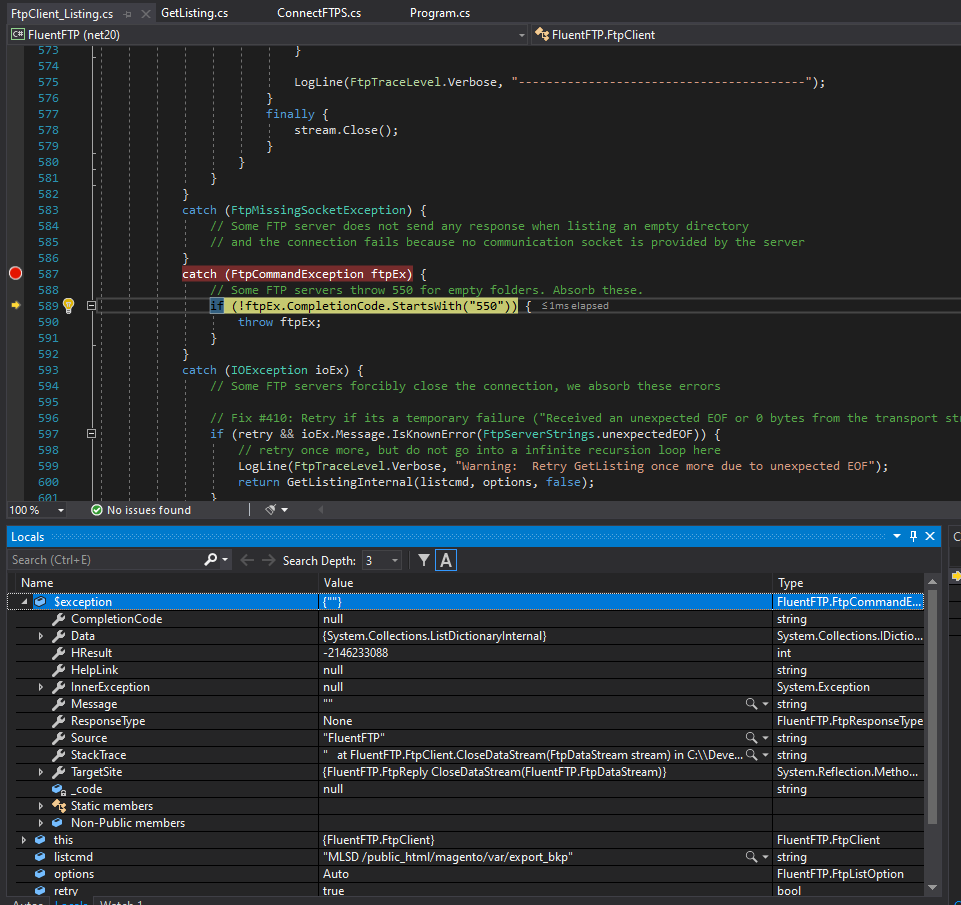 GetListing() Object reference not set to an instance of an object. · Issue #589 · robinrodricks ...