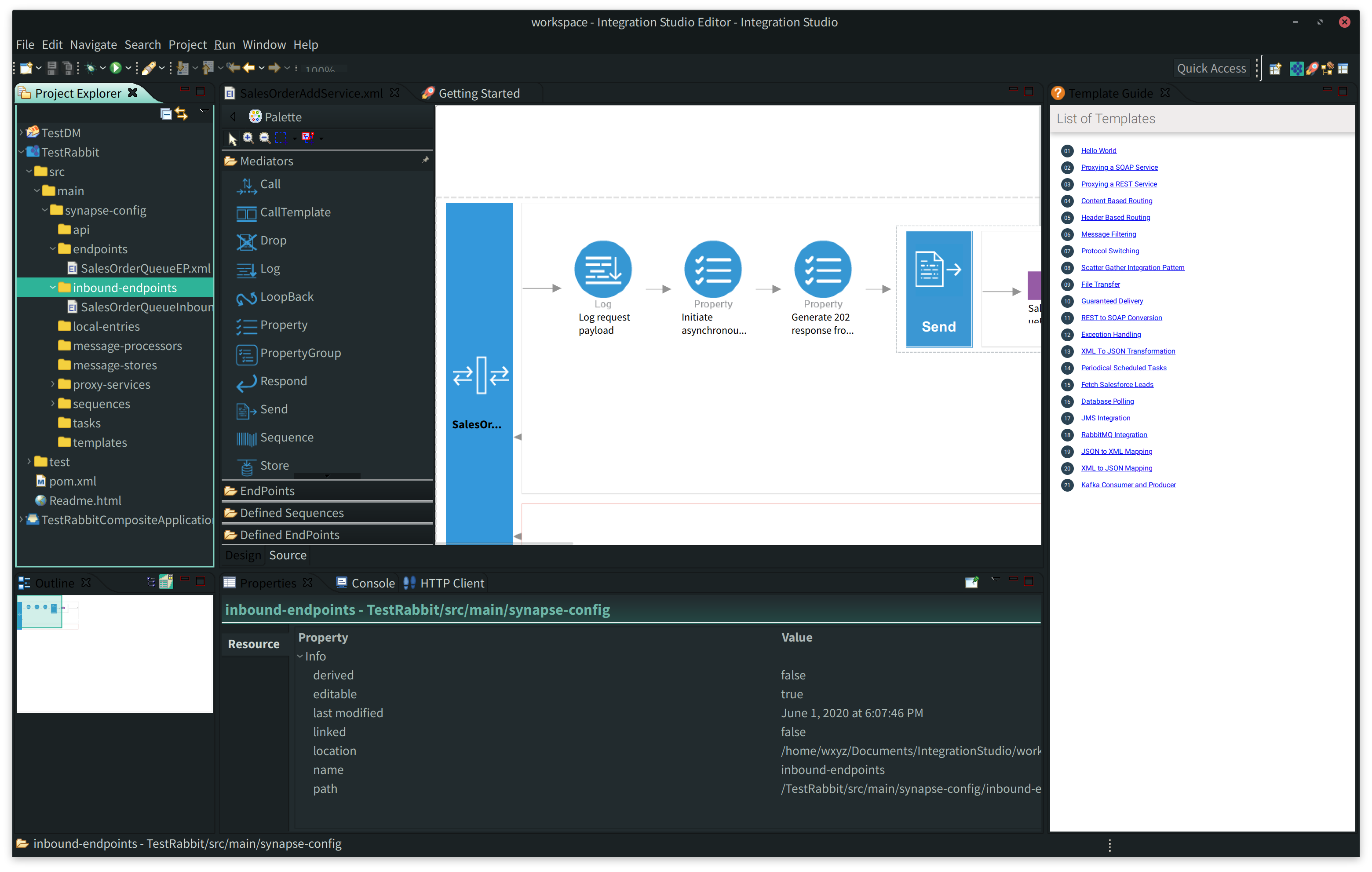 Inconsistent rendering in different aspects of Integration Studio when a dark system theme is ...