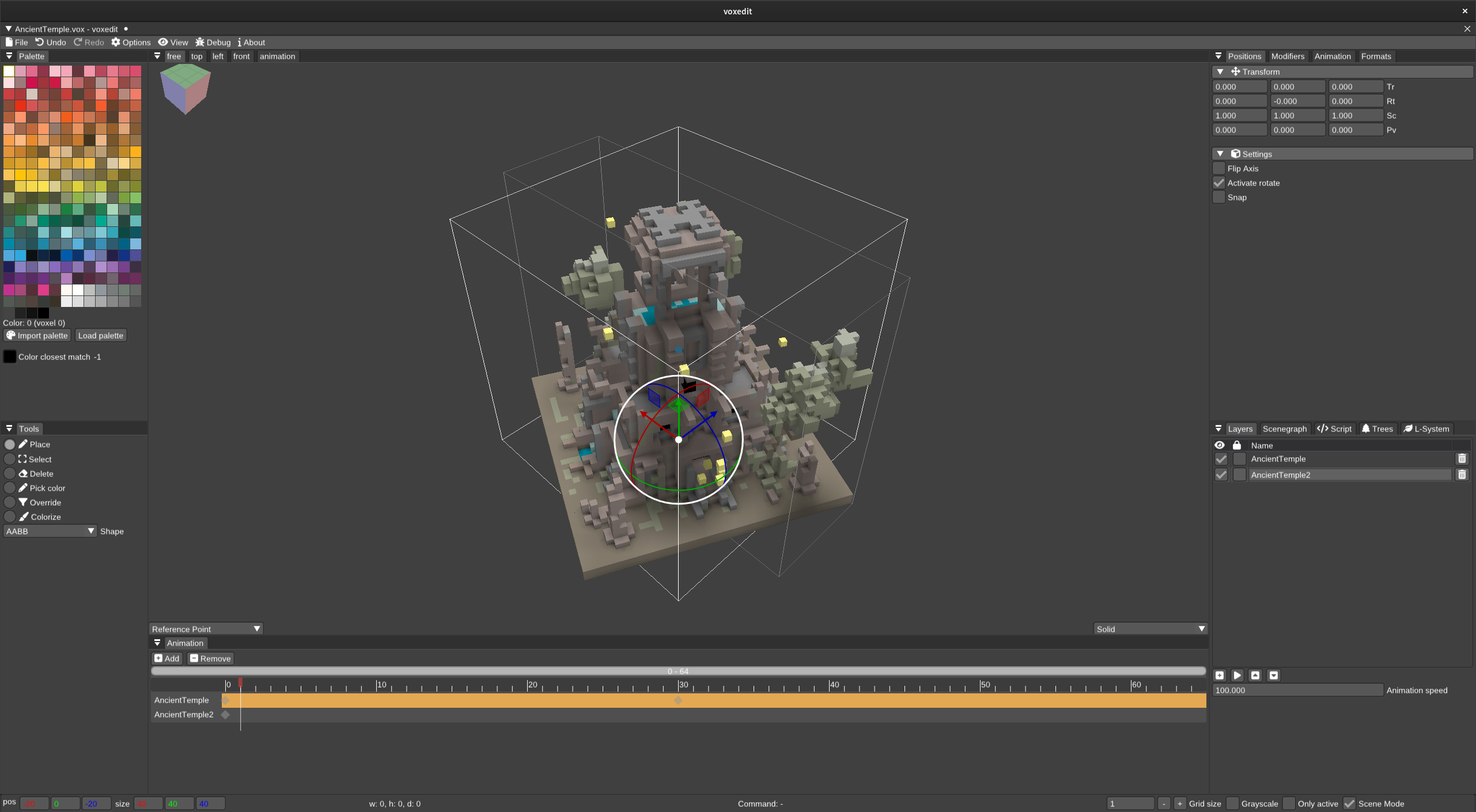 Voxedit Selecting A Node Should Highlight The Timeline In Scene Mode