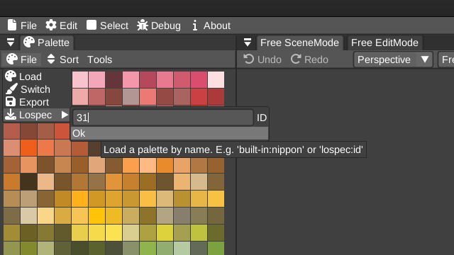 Voxedit Add Lospec Palette Importer · Issue 174 · Vengi Voxelvengi · Github 