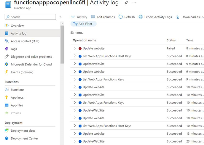 Purview function app error - cannot acqire exclusive lock · Issue #115 ...