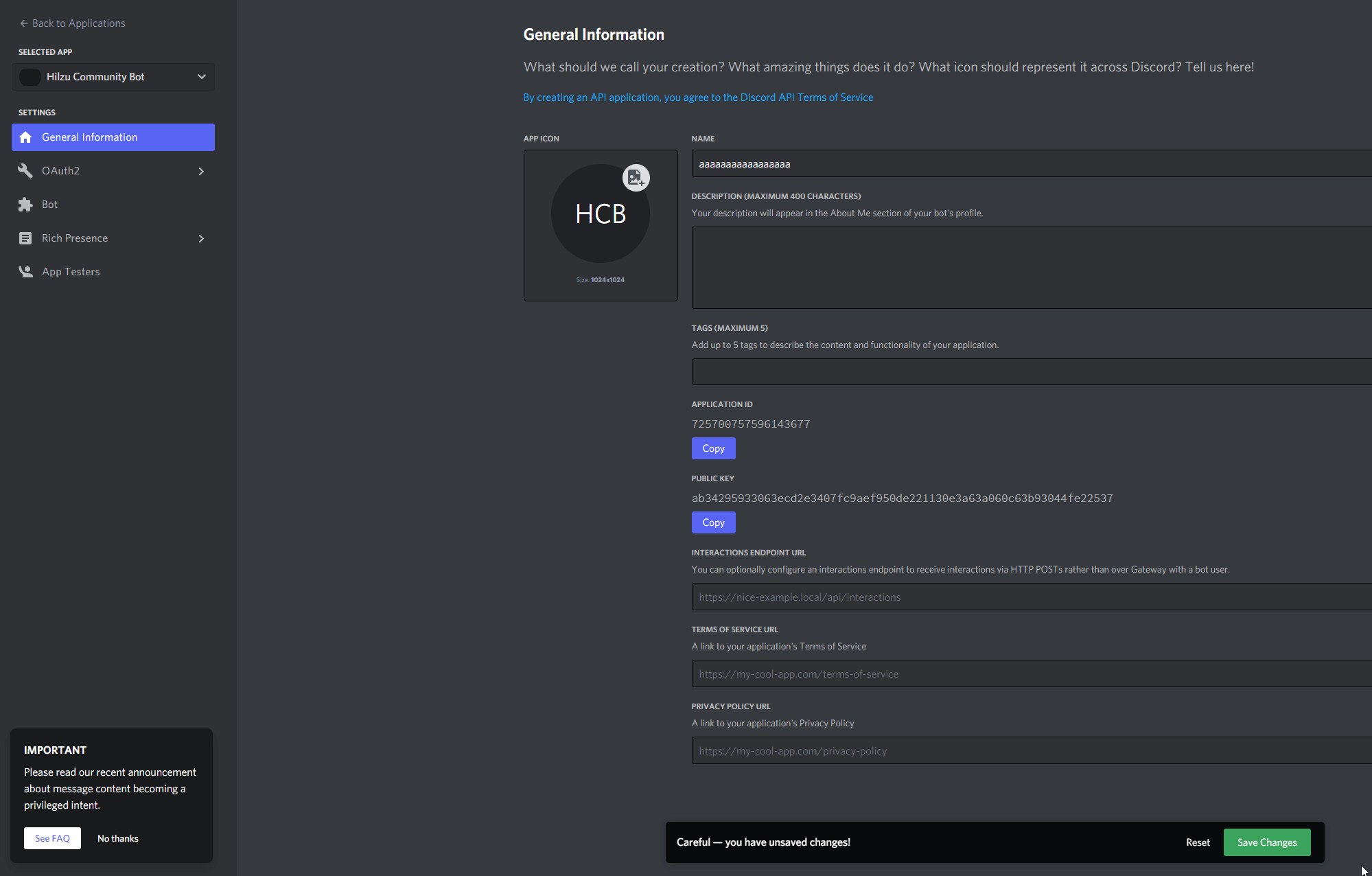 Selected application can be changed despite unsaved changes. · Issue #4606 · discord/discord-api ...