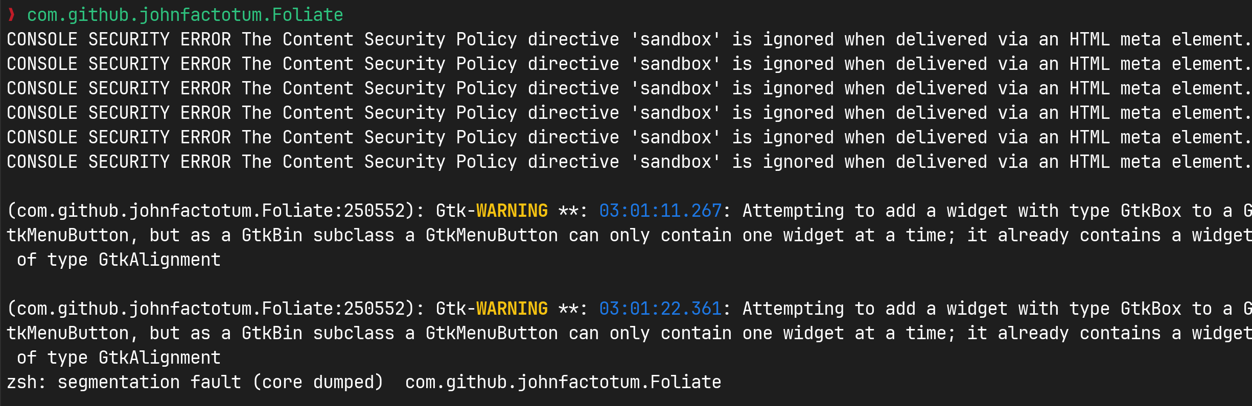 App crashes (Segmentation fault) when closing book info window in the catalog · Issue #1005 ...