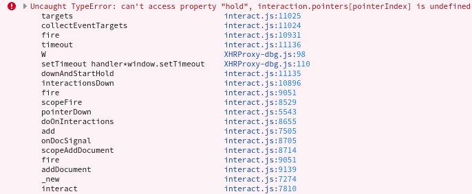 Uncaught TypeError: can't access property "hold", interaction.pointers ...