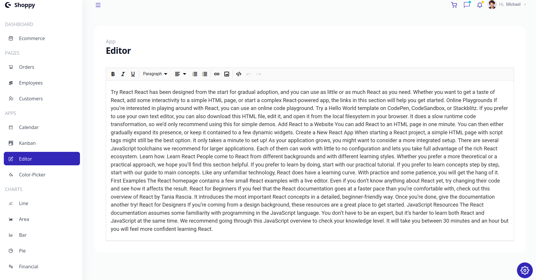 GitHub - Shreehar01/React-Dashboard: A fully functional dashboard with various functionalities ...