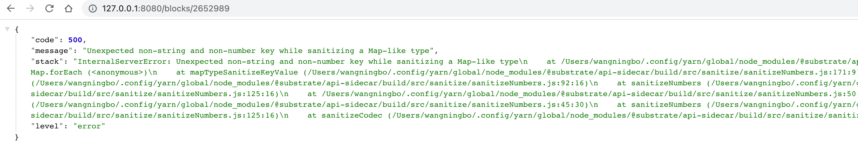 Unexpected Non String And Non Number Key While Sanitizing A Map Like 0680