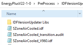 IDFVersionUpdater.exe is deleting the idd when the transition occurs in the transition folder ...