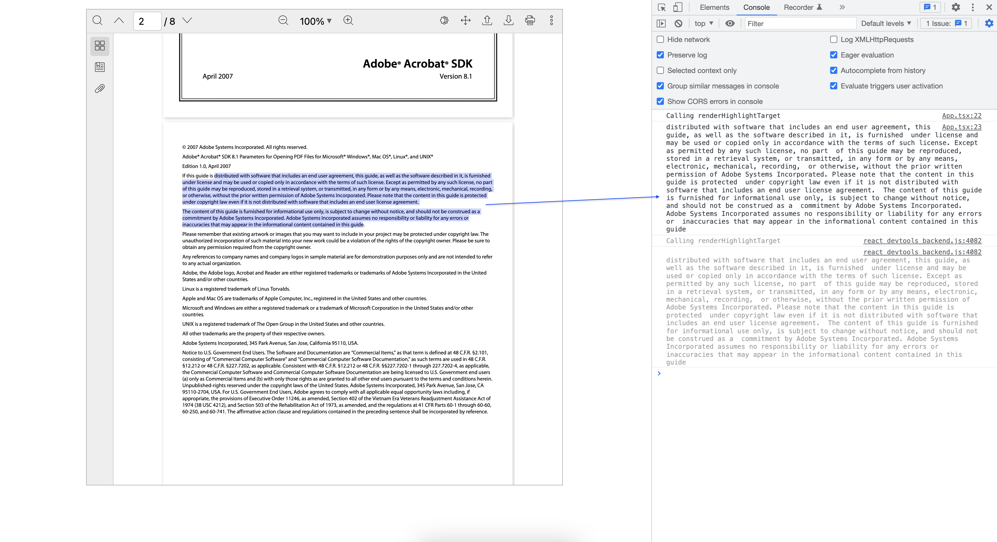 Highlight selectedText cuts off the last selected line, and jumpToHighlightArea jumps to the ...