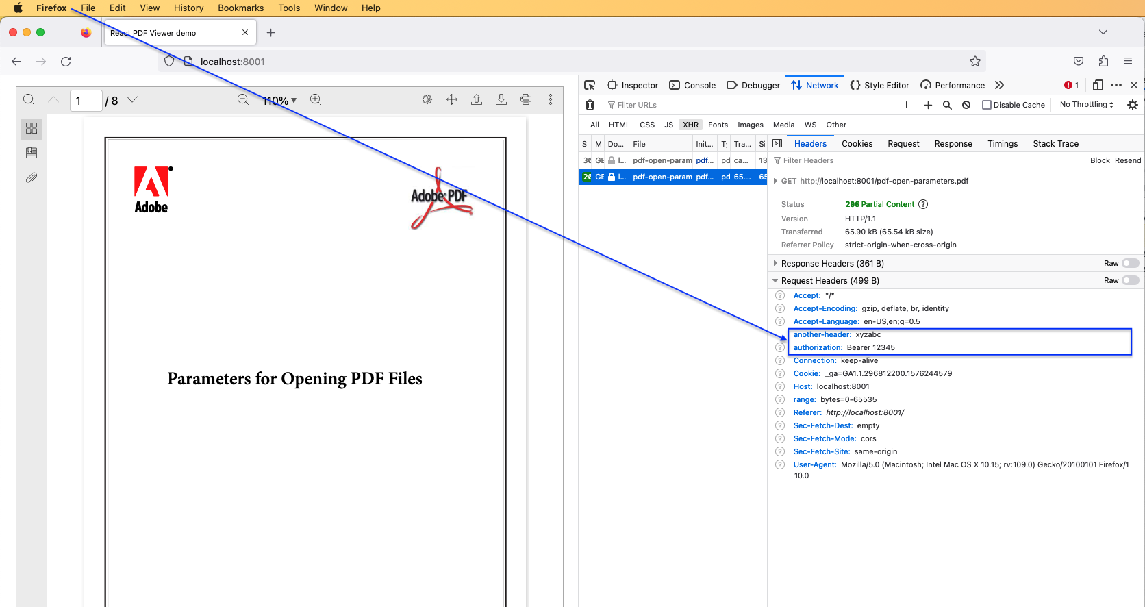 How to add Header Authorization: Bearer ${token} in PDF preview · Issue #1437 · react-pdf-viewer ...