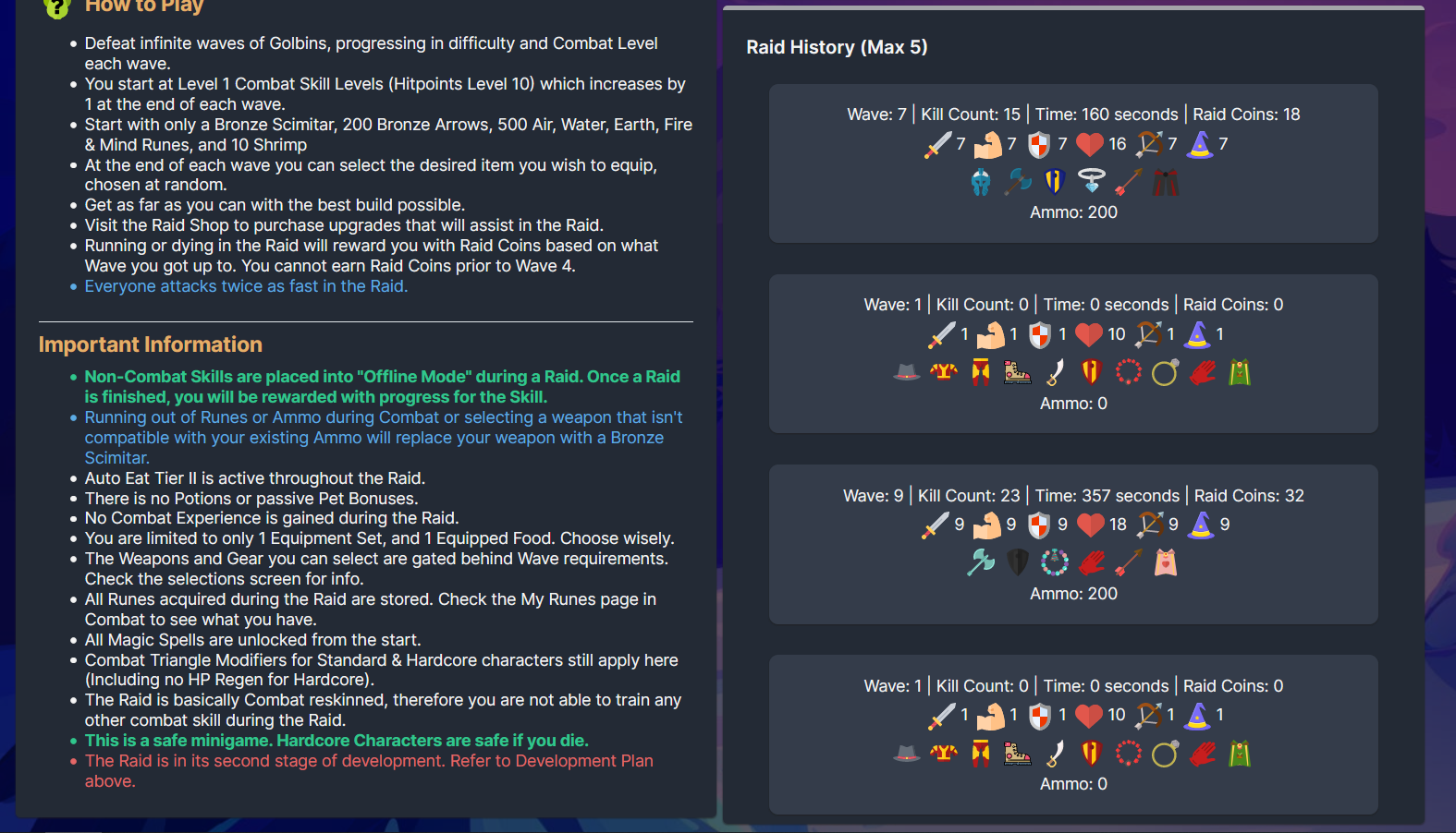 Can start and fight dungeons in golbin raid · Issue #355 · MelvorIdle/melvoridle.github.io · GitHub