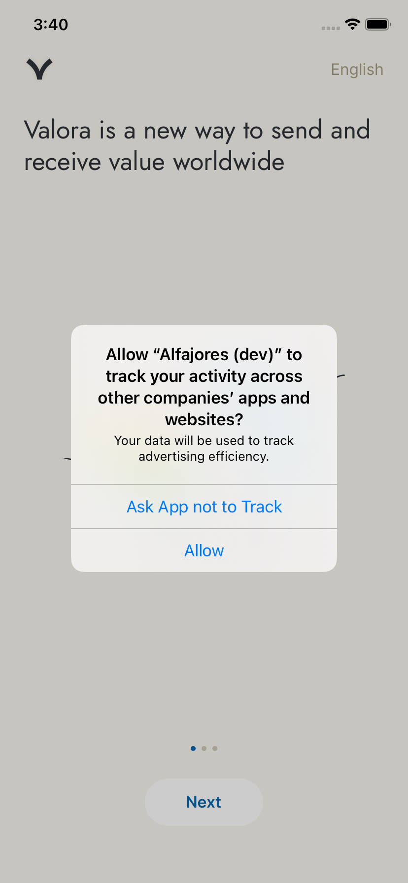 Add an ATT popup for iOS 14 and above · Issue #328 · valora-inc/wallet · GitHub