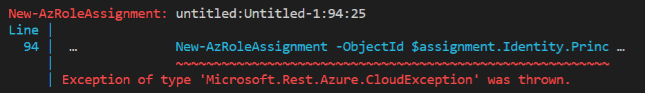 Getnew Azroleassignment Produces Error When Called As Spn · Issue 13573 · Azureazure