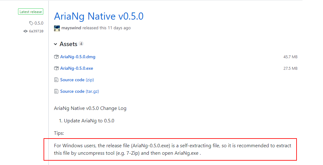 为什么建议解压 AriaNg-0.5.0.exe 呢 · Issue #27 · mayswind/AriaNg-Native · GitHub