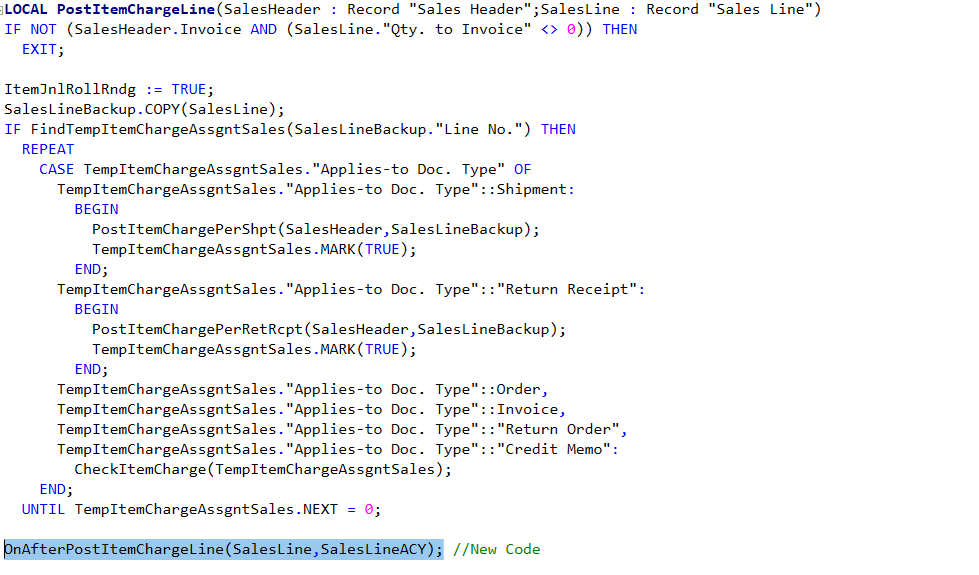 [Event Request] Codeunit 80 "Sales-Post" - OnAfterPostItemChargeLine ...