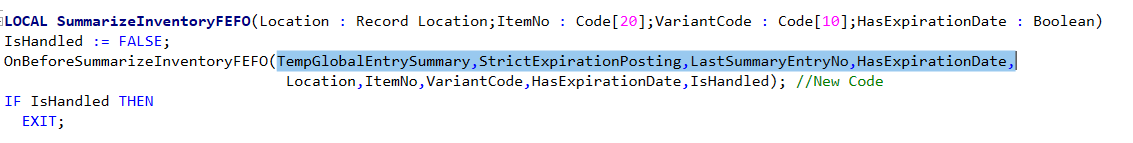 [Event Request] Codeunit 7326 "Whse. Item Tracking FEFO" - OnBeforeSummarizeInventoryFEFO ...