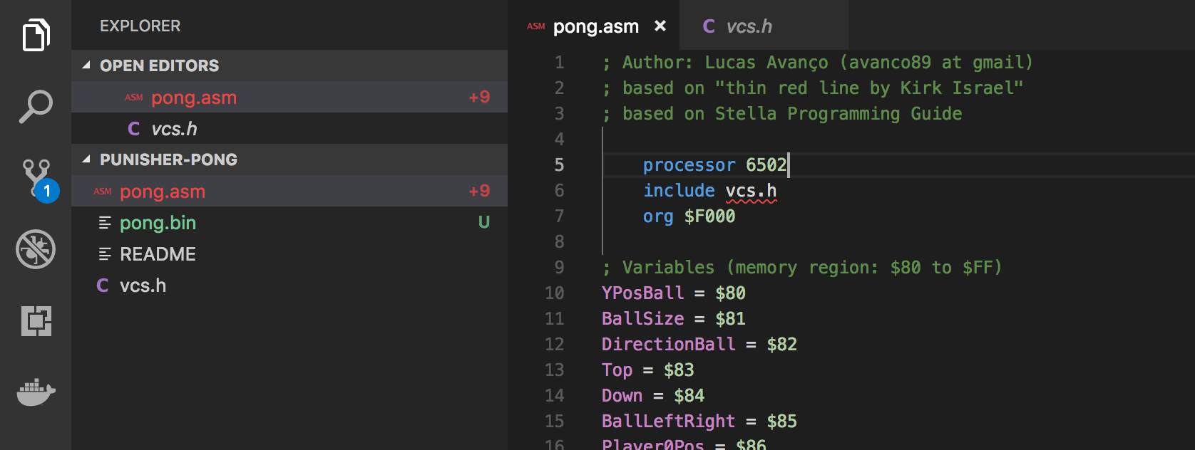 Include vcs.h - unable to load · Issue #1 · zeh/vscode-dasm · GitHub