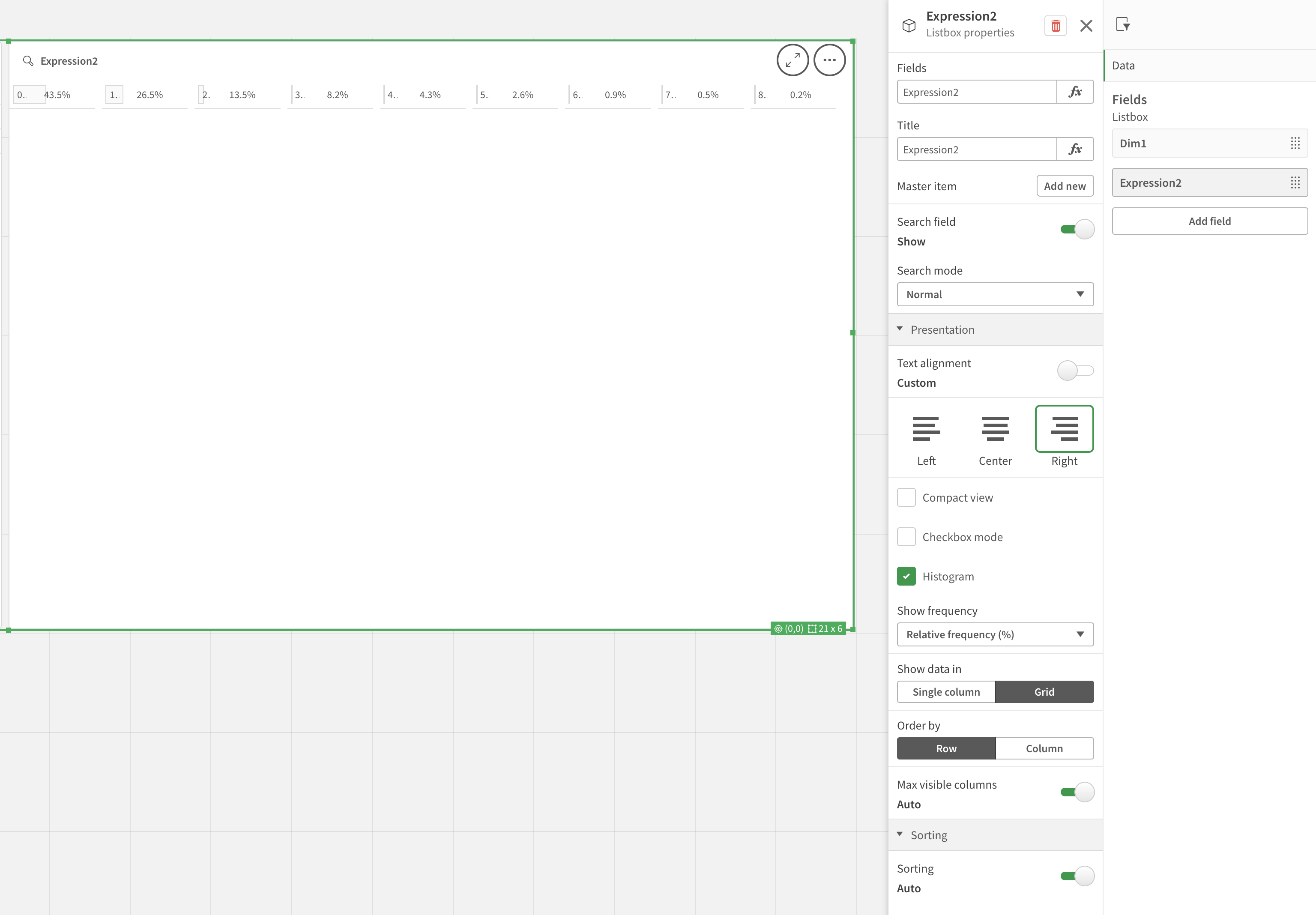 Frequency Count Takes Up Too Much Space · Issue 121 · Qlik Oss Sn List Objects · Github