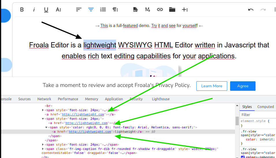 Link plugin: duplicating a link when to insert · Issue #4350 · froala/wysiwyg-editor · GitHub