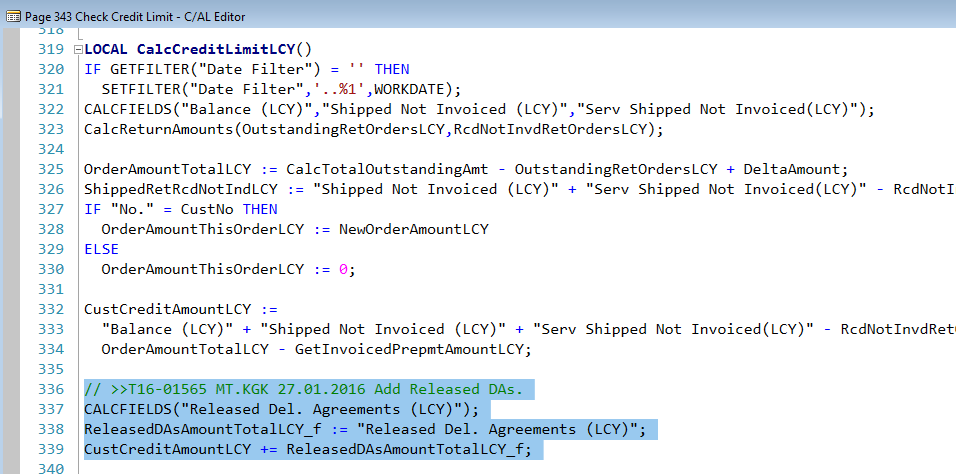 [Extensibility enhancement] Pages 343 and 1871: Need to add own field ...