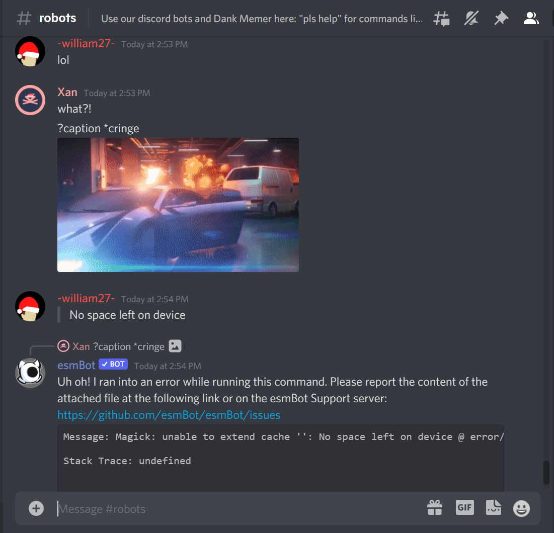 Trying to caption gif but produces error · Issue #206 · esmBot/esmBot · GitHub