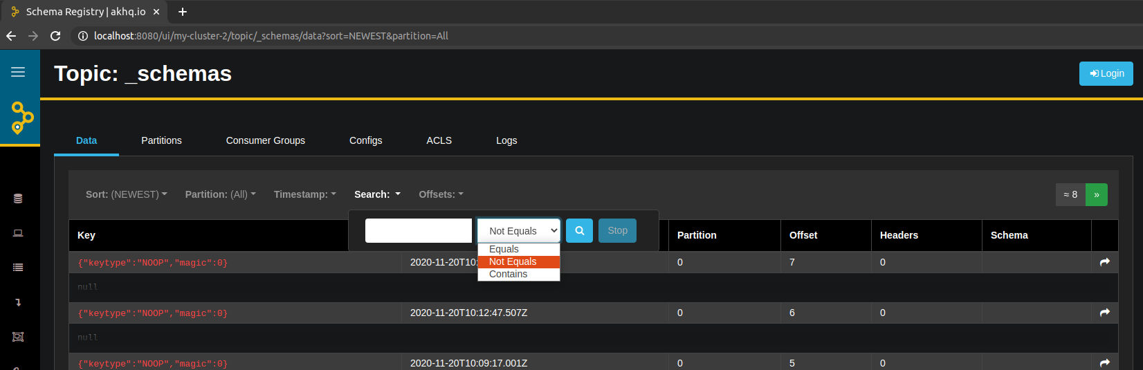 Feature / Additional filtering for a topic content · Issue #537 · tchiotludo/akhq · GitHub