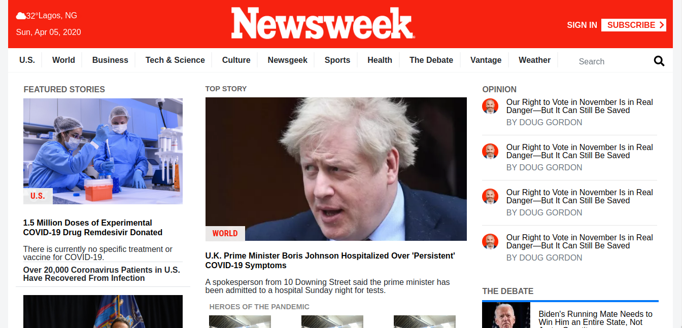 GitHub - jamezjaz/newsweek-clone: This project is designed with bootstrap to mimic the https ...