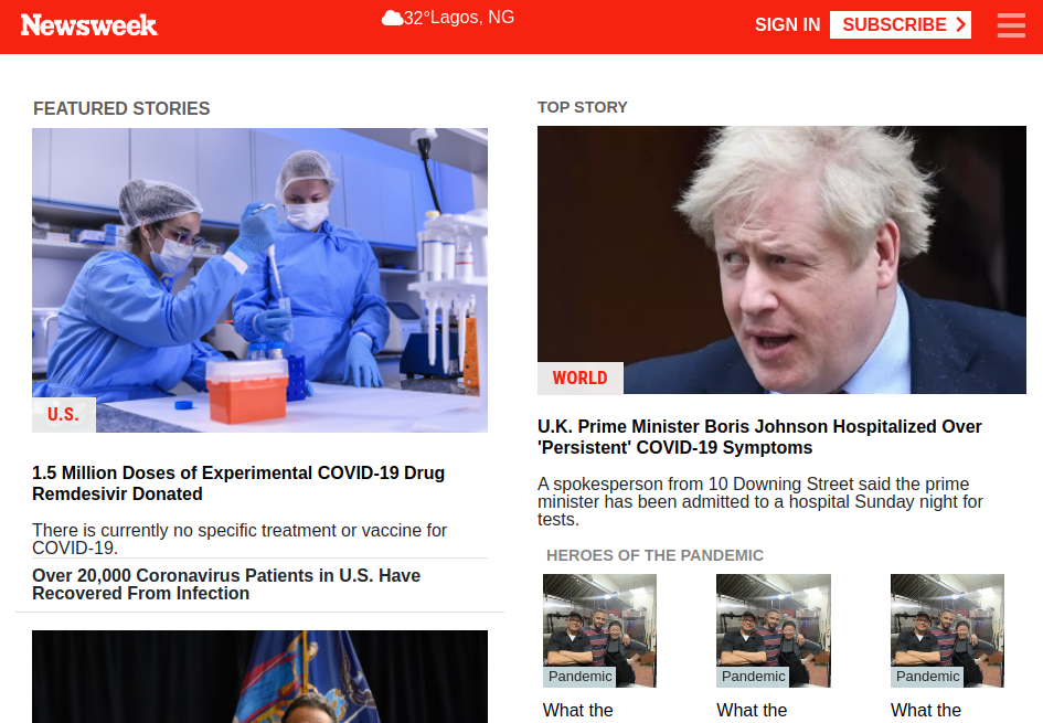 GitHub - jamezjaz/newsweek-clone: This project is designed with bootstrap to mimic the https ...