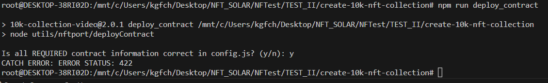 [Bug]: I have encountered Error 422 and 429 when deploying contract. What to do? · Issue #159 ...