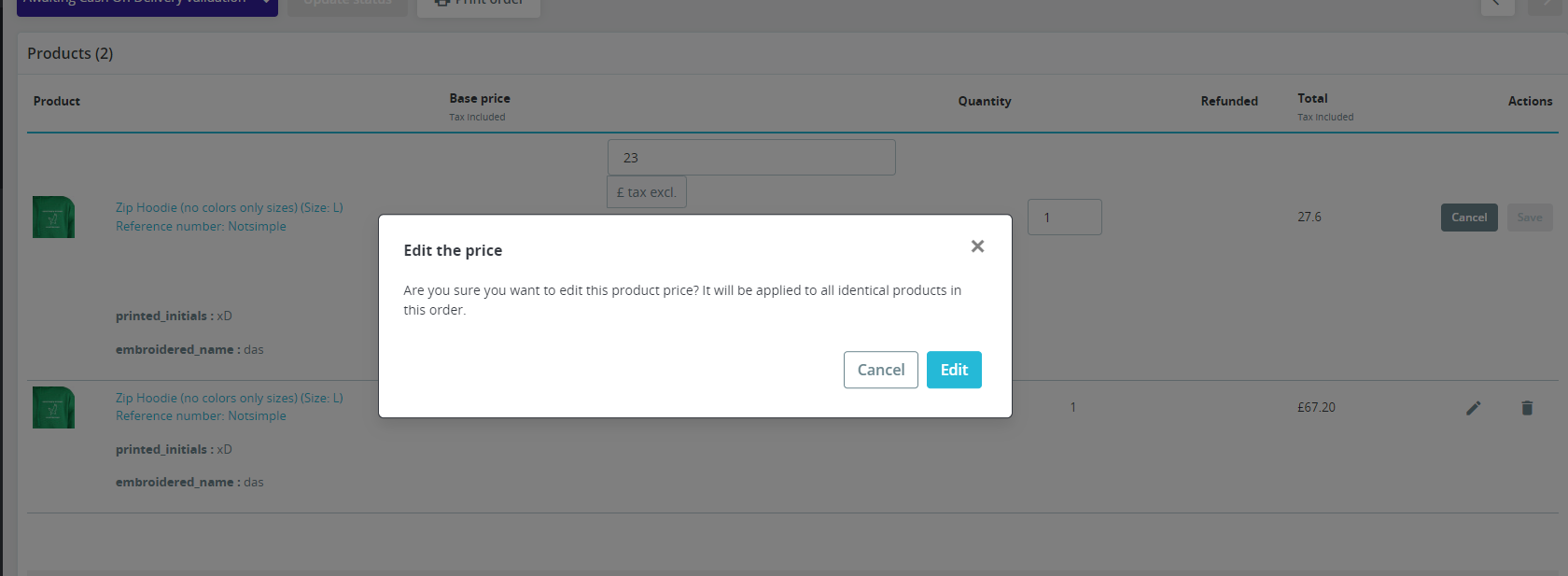 Edit orders with identical products in the order · Issue #31898 · PrestaShop/PrestaShop · GitHub